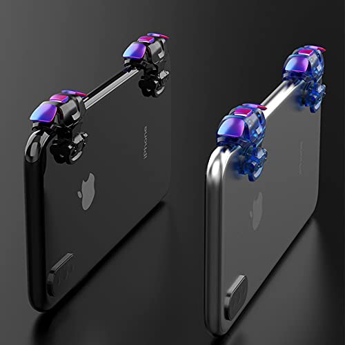 Newseego Mobile Game Controllers, Phone Triggers for Mobile Phone, Shooter Sensitive Controller Joysticks Aim & Fire Trigger Keys for Knives Out/Rules of Survival (1 Pair Mobile Triggers)-Black