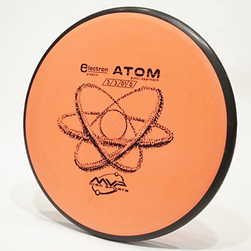 MVP Atom (Electron) Putter & Approach Golf Disc, Pick Weight/Color [Stamp & Exact Color May Vary] Orange 170-172 Grams