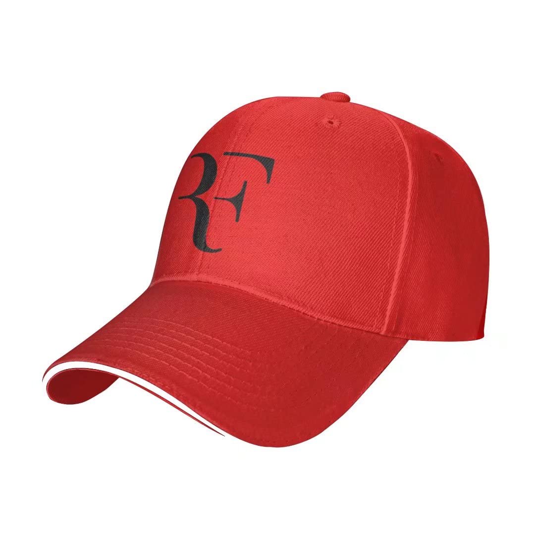 ROGER FEDERER Hat Mens Hats Casual Outdoor Baseball Cap Adult Unisex Classic Adjustable Sandwich Caps Red