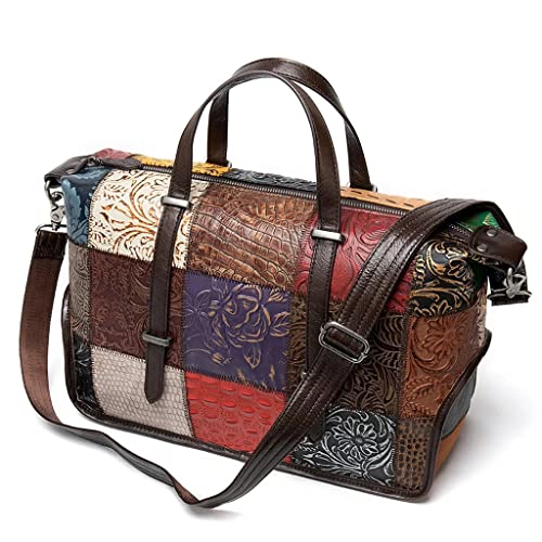 SAWQF Leather Handbag Women's Large Capacity Messenger Bag Women's Multicolor Shoulder Bag