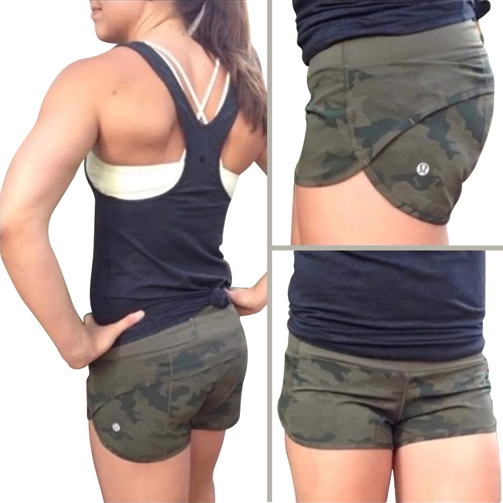 Lululemon Speed Short (4, Savasana Camo Fatigue Green)