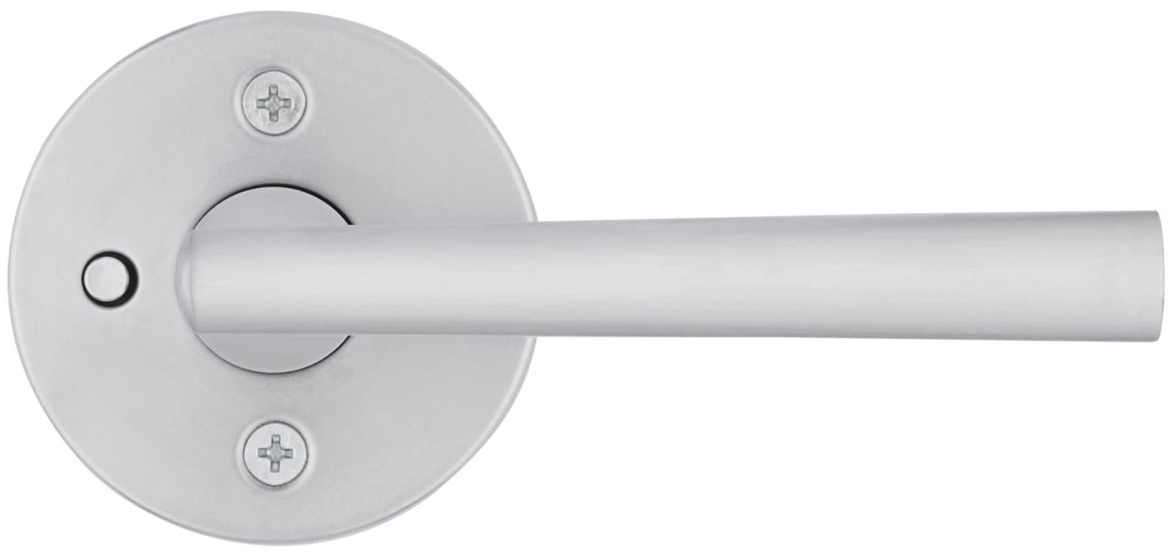 Kwikset 730MRLRDT-26 Montreal Lever with Round Rose Privacy Door Lock with 6AL Latch and RCS Strike Bright Chrome Finish