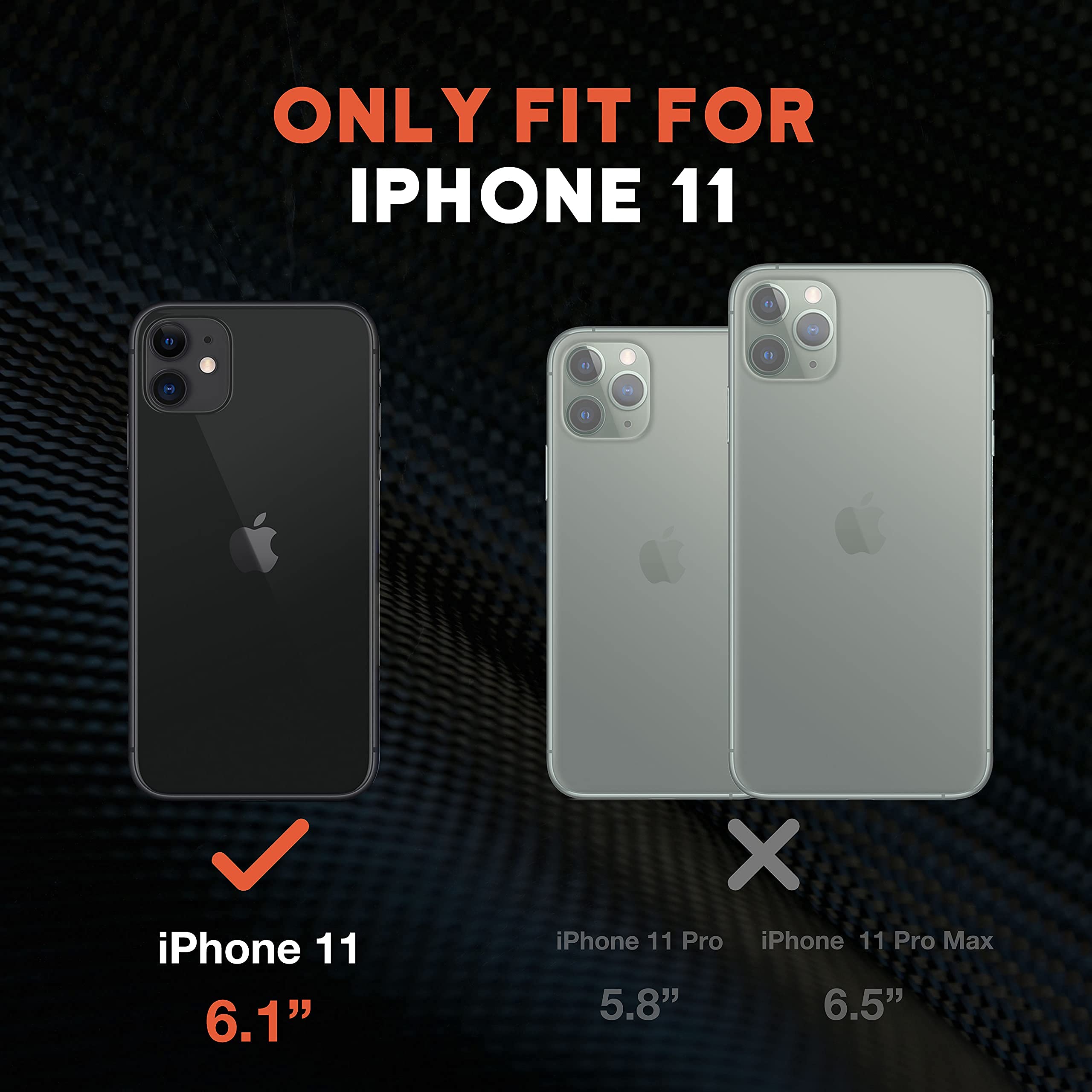 NTG[2023 New Designed for iPhone 11 Case, Heavy-Duty Tough Rugged Lightweight Slim Shockproof Protective Case for iPhone 11 6.1 Inch, Dim Grey