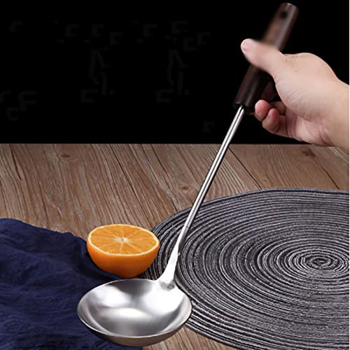 MABSSI Stainless Steel Kitchenware Solid Wood Handle Frying Spatula Soup Spoon Cookware Sets Home Cooking Kitchen Tools Supplies