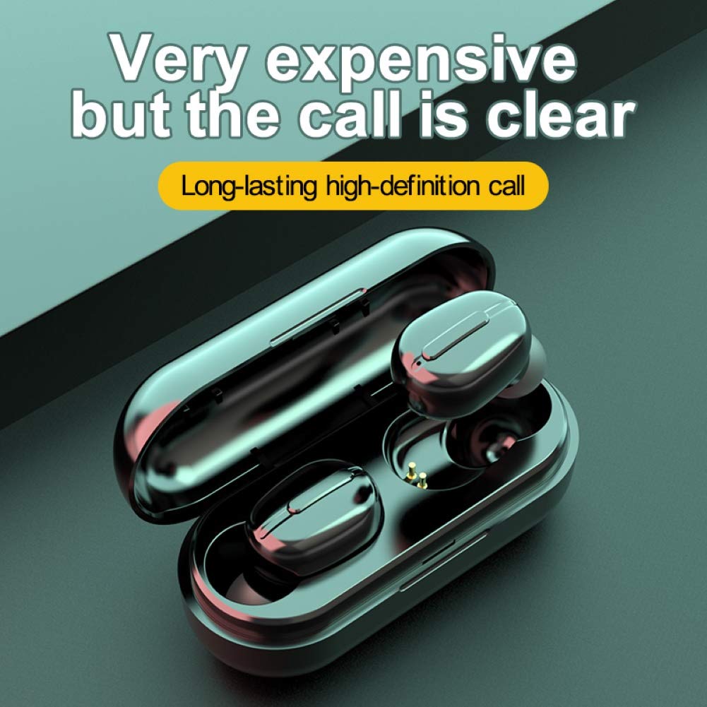 MOHALIKO Wireless Earbuds, L13 TWS Bluetooth 5.0 Wireless HiFi Music Earphones Waterproof Sports Earbuds for Work, Home Office Black