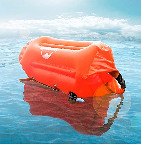 Naturehike Swim Buoy Inflatable Swimming Tow Float Difting Bag Dry Bag Water Sport Storage Bag(Orange)