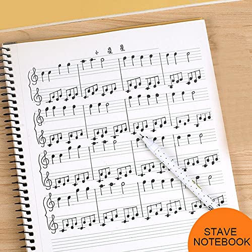 Tomantery Notebook Convenient for Copying Music ScoreBlack Piano Pattern