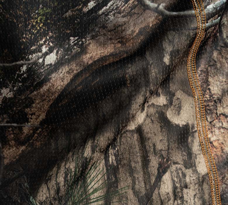 ScentLok Featherweight Long Sleeve Lightweight Camo Hunting Crew Shirt for Men (Realtree Edge, Large)