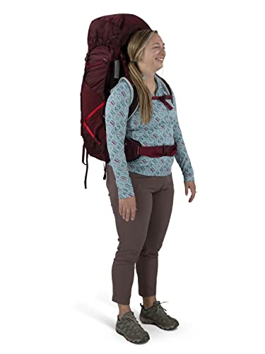 Osprey Aura AG LT 65L Women's Backpacking Backpack, Black, WM/L