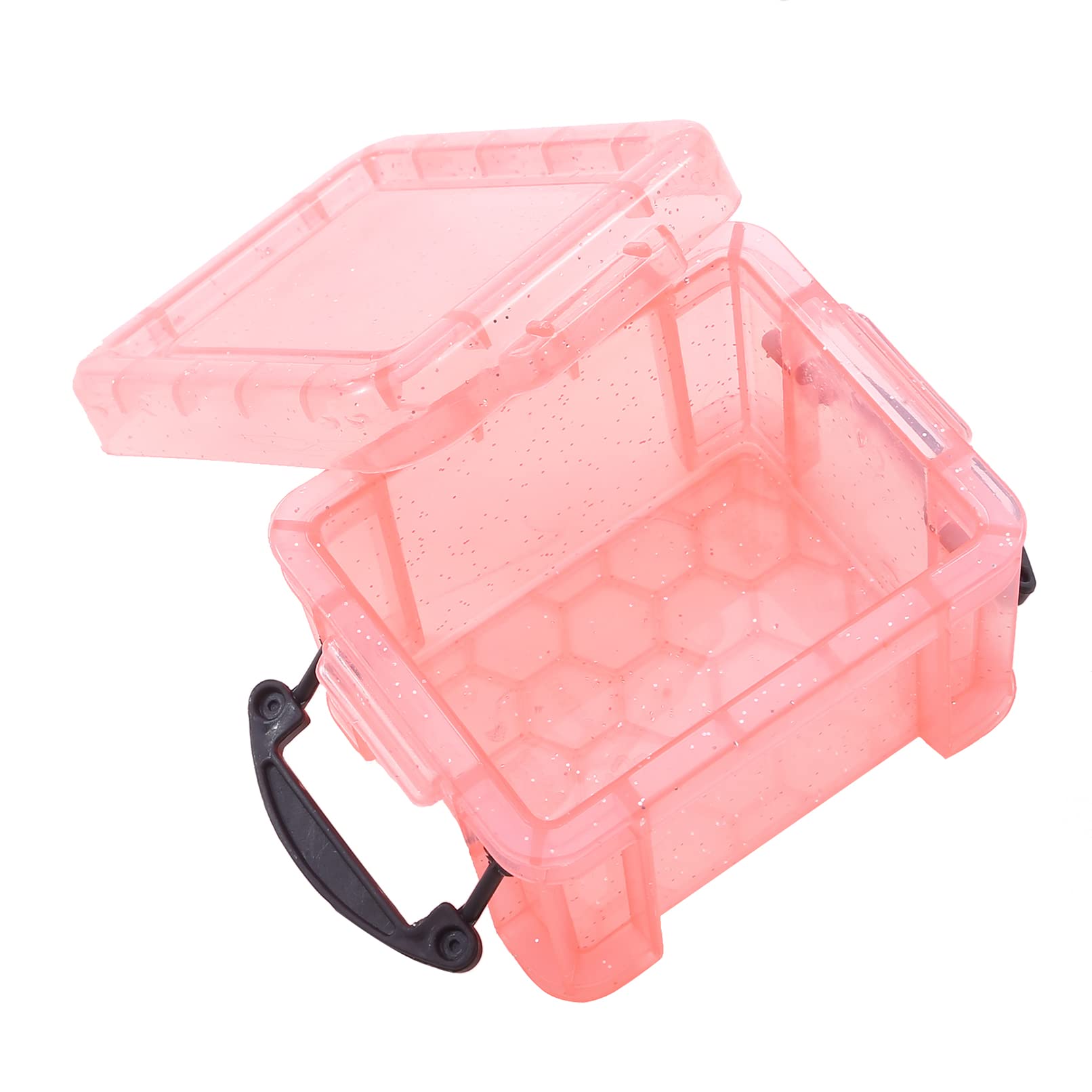 Sevenfly Family Plastic Storage Bin with Lid Medicine Box Lockable Container for Toy Desktop Jewelry Accessory Drawer Or Kitchen,pink