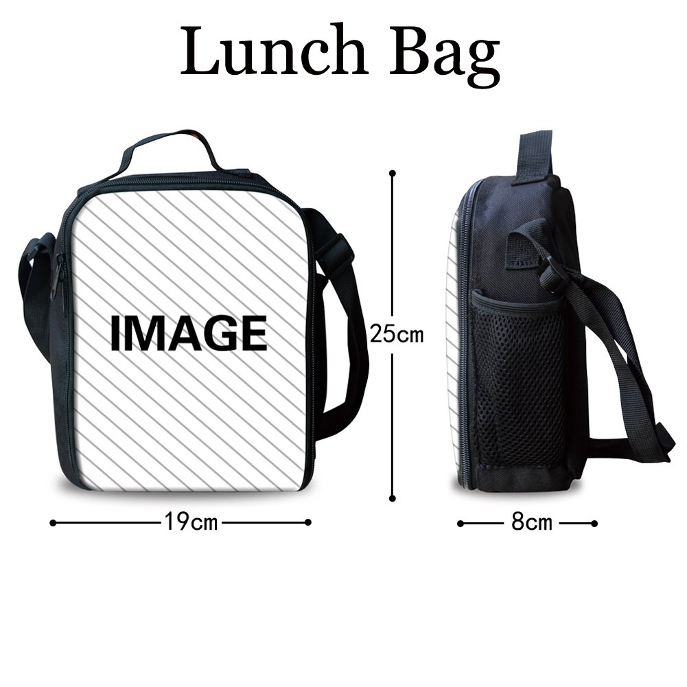 Showudesigns Sloth Schoobag Set Insulated School Backpack + Lunch Bag with Holder + Pencil Case 3 Pieces