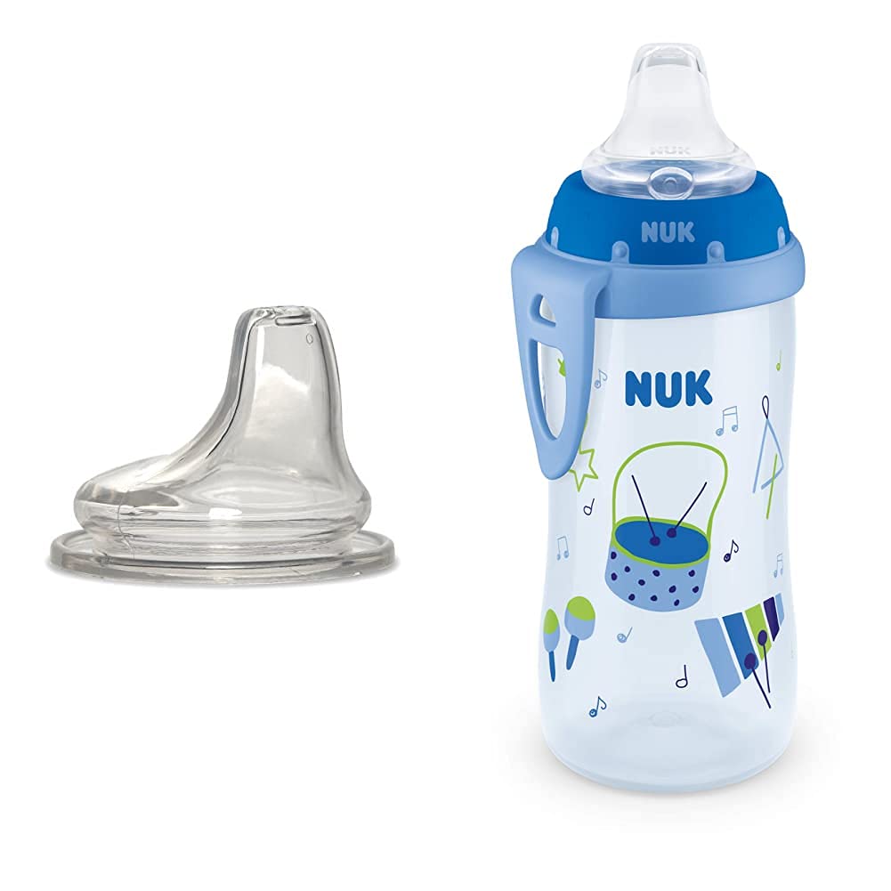 NUK Replacement Silicone Spout, Clear, Pack of 1 Active Cup, 10 Oz, 1-Pack, Colors may vary