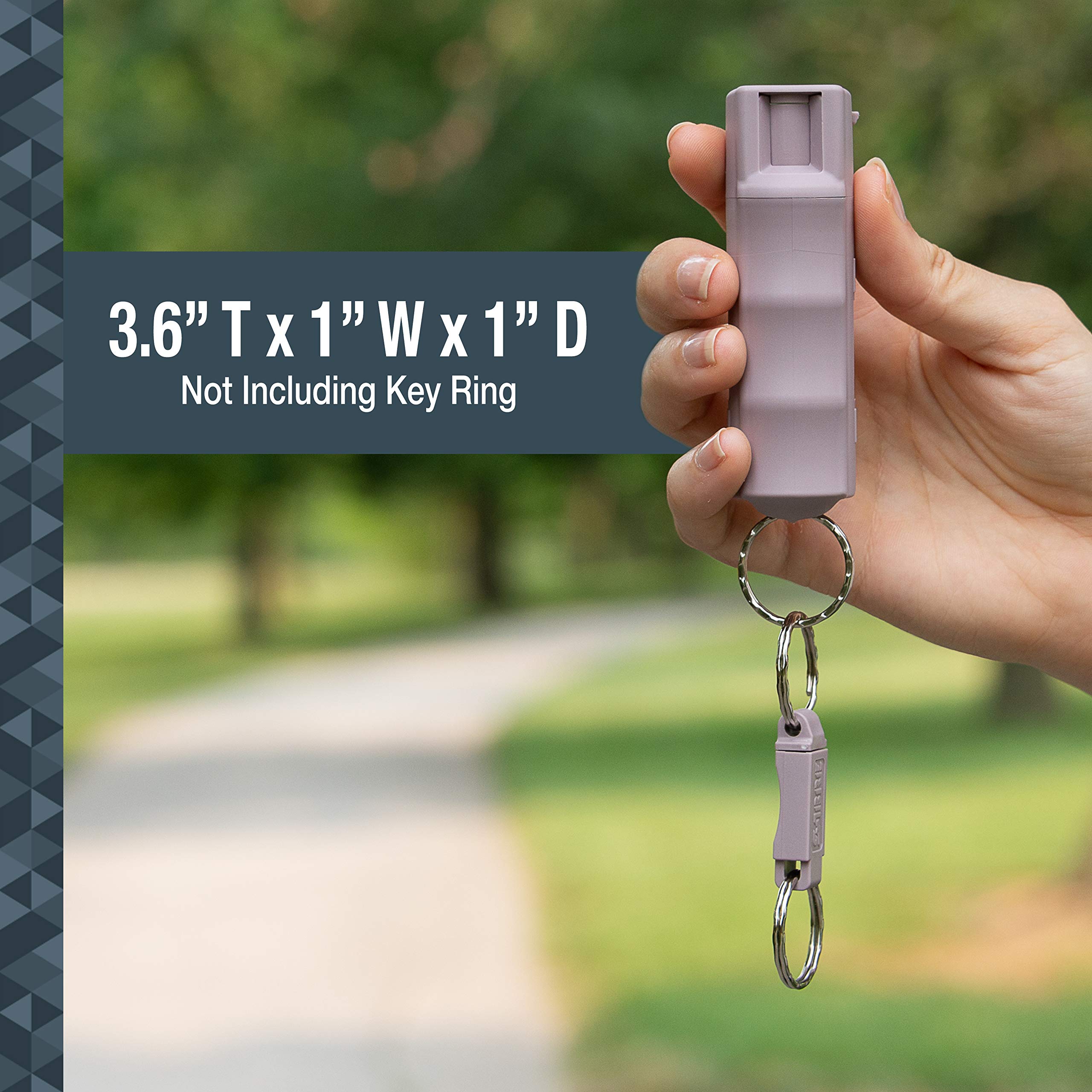 SABRE Adjustable 2-in-1 Door Security Bar & Easy to Use & Pepper Spray, Quick Release Keychain for Easy Carry and Fast Access, Finger Grip for More Accurate and Faster Aim