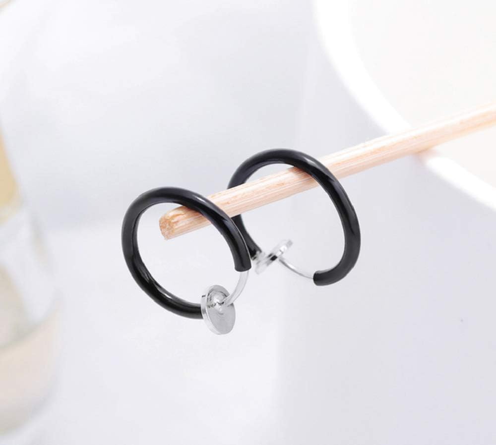 MAIHAO 2pcs Fake Spring Action Non Piercing Nose Septum Ear Cartilage Lips Ring Unisex2pcs Fake Spring Action Non Piercing Nose Septum Ear Cartilage Lips Ring Unisex