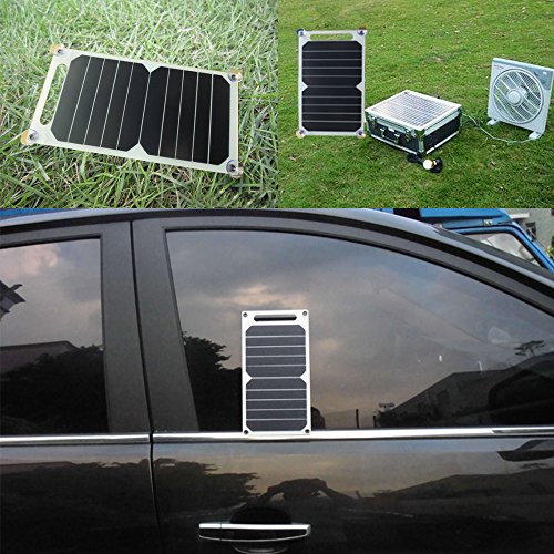 Solar Panel Charger, Shineslay USB Port 10W Portable Ultra Thin High Power Monocrystalline Silicon Solar Panel for Cell Phone Camping