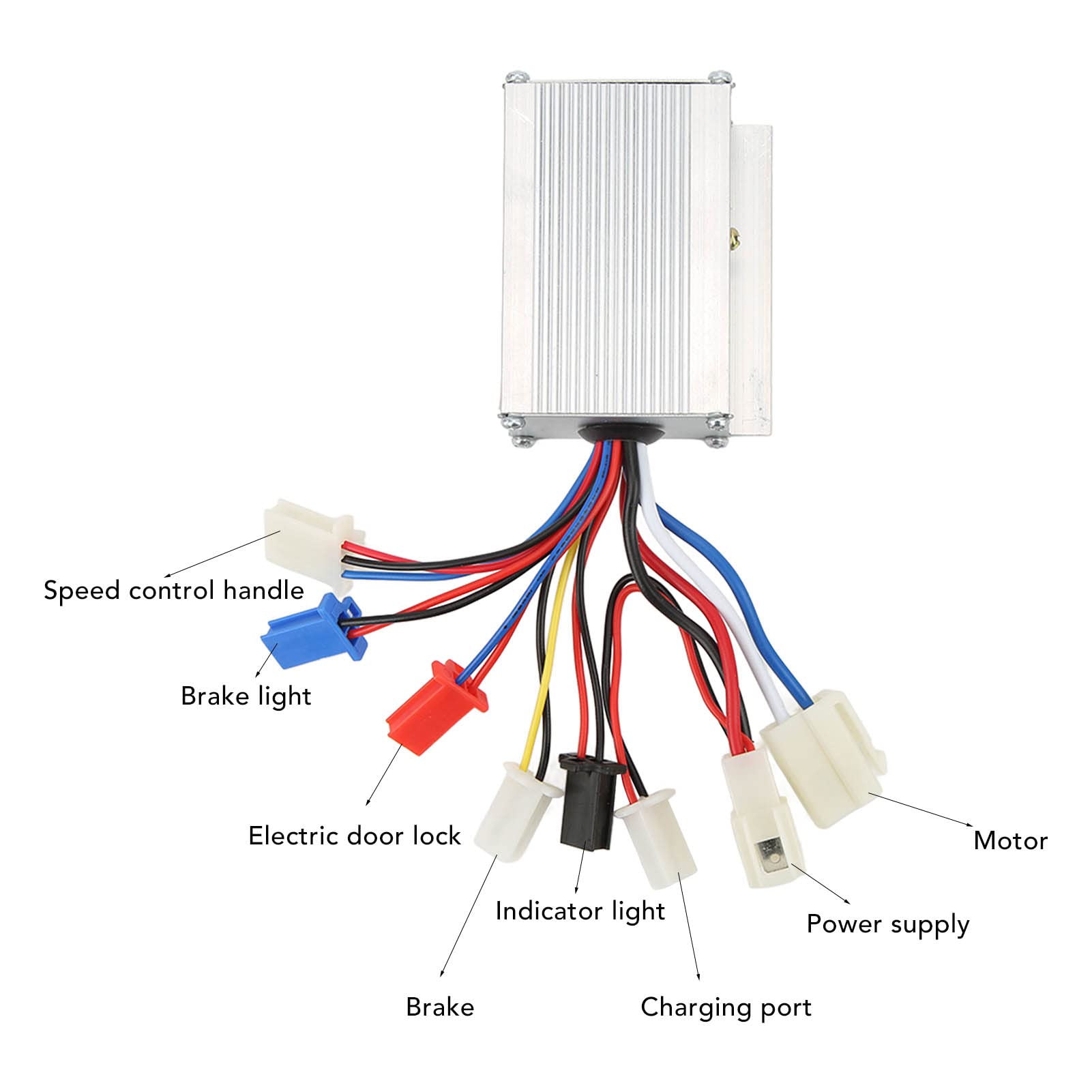 VGEBY 250W 12V Brushed Motor Speed Controller, Heat Dissipation Speed Controller with Knob Speed Switch Set Electric for Electric Bike E Scooter Bikes