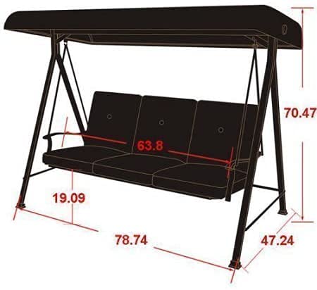 Mainstays furniture New Belden Park 3-Person Hammock Swing (Tan)