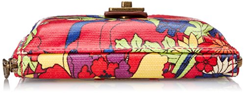 Sakroots Women's Artist Circle Smartphone Crossbody, Hot Pink Flower Power, One Size