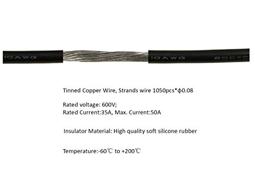 Solar Panel Connectors 10AWG Compatible with MC4 Connecter to SAE Adapter PV Extension Cable Wire for RV Caravan Solar Panels Battery Charger kit with Two SAE to SAE Polarity Reverse Adapters