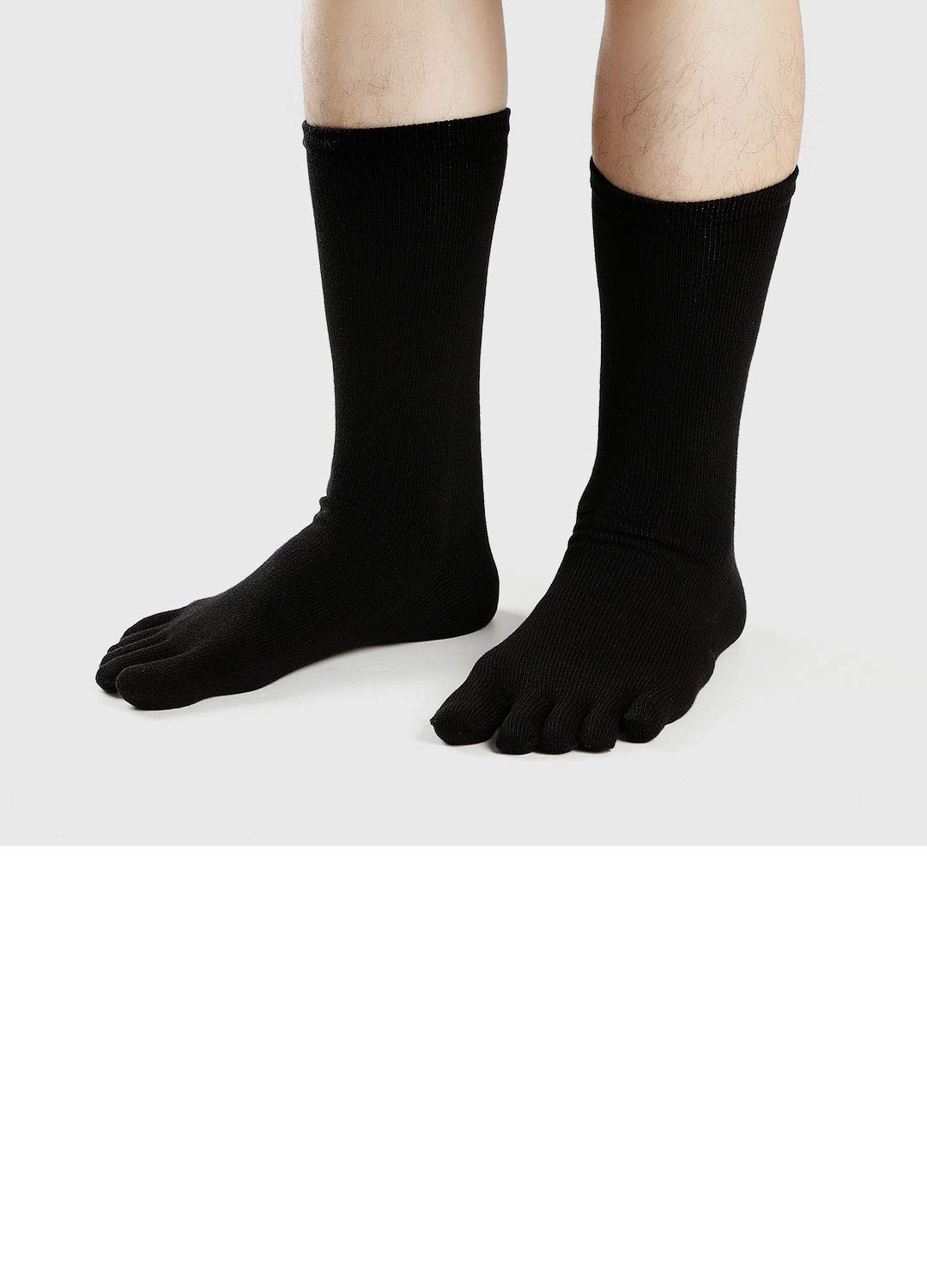 Mens Toe Socks Cotton Athletic Running Ankle Five Finger Crew Socks