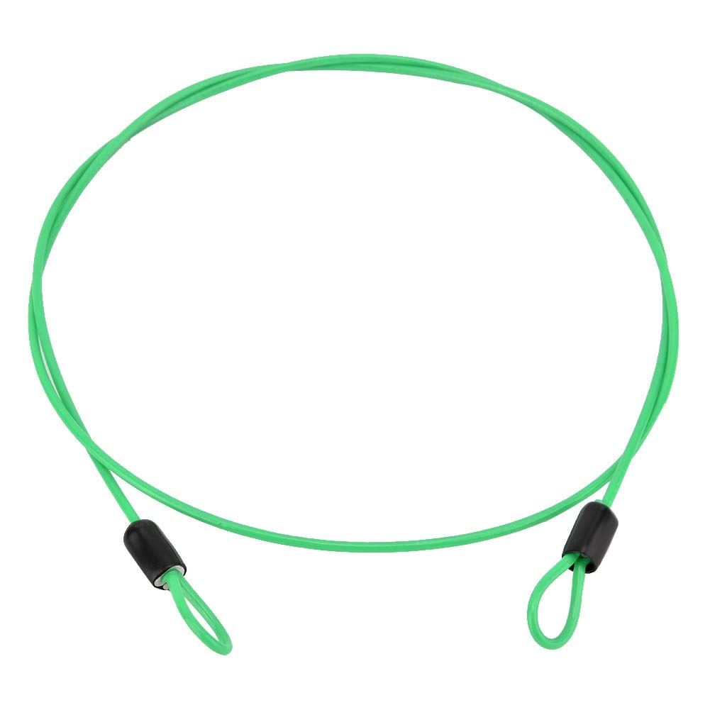 Safety Steel Cable, Steel Wire Wire Rope Security Lock Cable for Bike, Loop Cable for Bike Scooter Lock Loop Rope(Green)