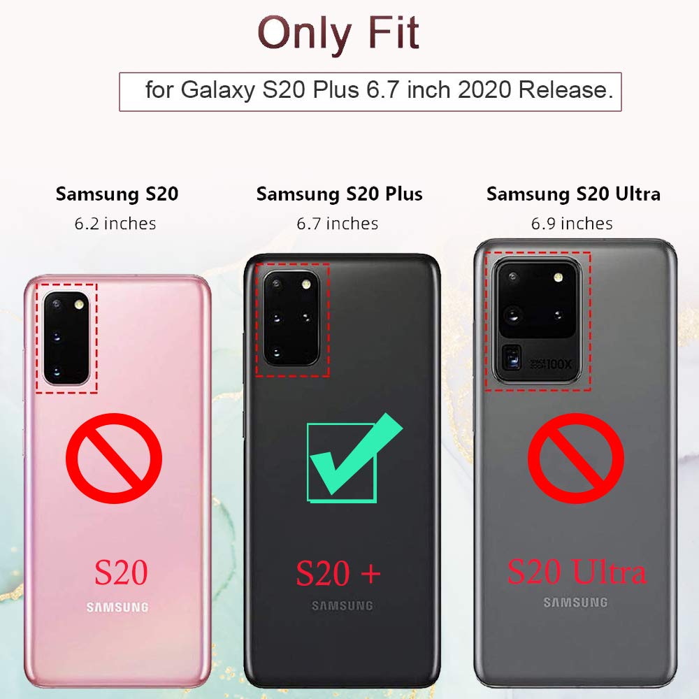 LUOLNH Galaxy S20 Plus Case,Samsung Galaxy S20+ Marble Case,Shiny Design Shockproof Flexible Soft Silicone Rubber TPU Bumper Cover Skin Case for Samsung Galaxy S20+ /S20 Plus(Abstract Mint)