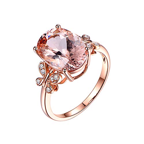 Rose Natural Plated Gold St1 Diamond 18K and Women Ring Rings Promise Rings