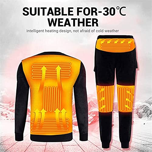 TOYTAG Thermal Underwear, Sport Base Layer Long Sleeve Jersey + Quick Dry Pants Underwear for Training Ski Running Hiking Black
