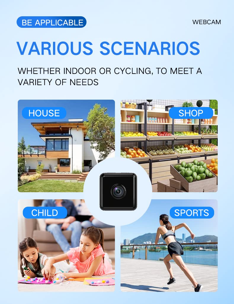 ZHOUCXZDA Wireless WiFi Camera Indoor Camera Home Security Cameras System Body Pet 1080P HD Smart WiFi Camera for Home Security Baby Smart Camera Outdoor