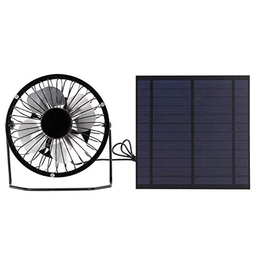 Solar Panel Solar Cell with Fan 5W, 6V PV System Solar Solar Panel for greenhouses, kennels, Trailers, RVs