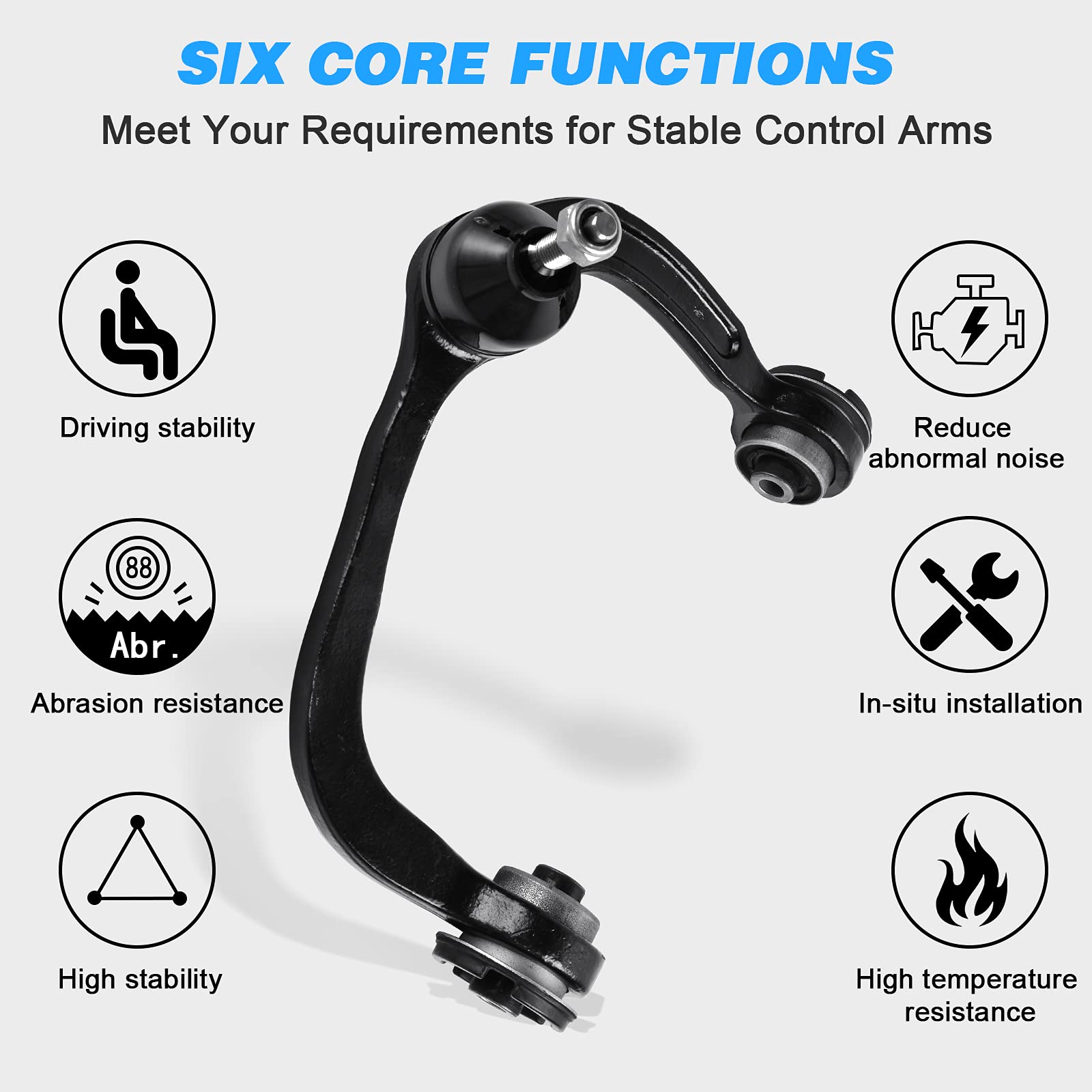 nifeida 2Pcs Front Upper Control Arms and Ball Joints Assembly Kit Compatible with ford Expedition F-150 Lincoln Mark LT Navigator Diver & Passenger