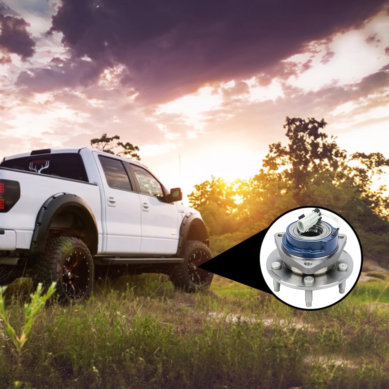 MAYASAF 513121 Front Wheel Hub Bearing Assembly for Chevy Impala/Venture/Monte Carlo, for Buick Century/Rendezvous/Terraza, for Cadillac DeVille/DTS, for Pontiac Grand Prix Olds Aurora