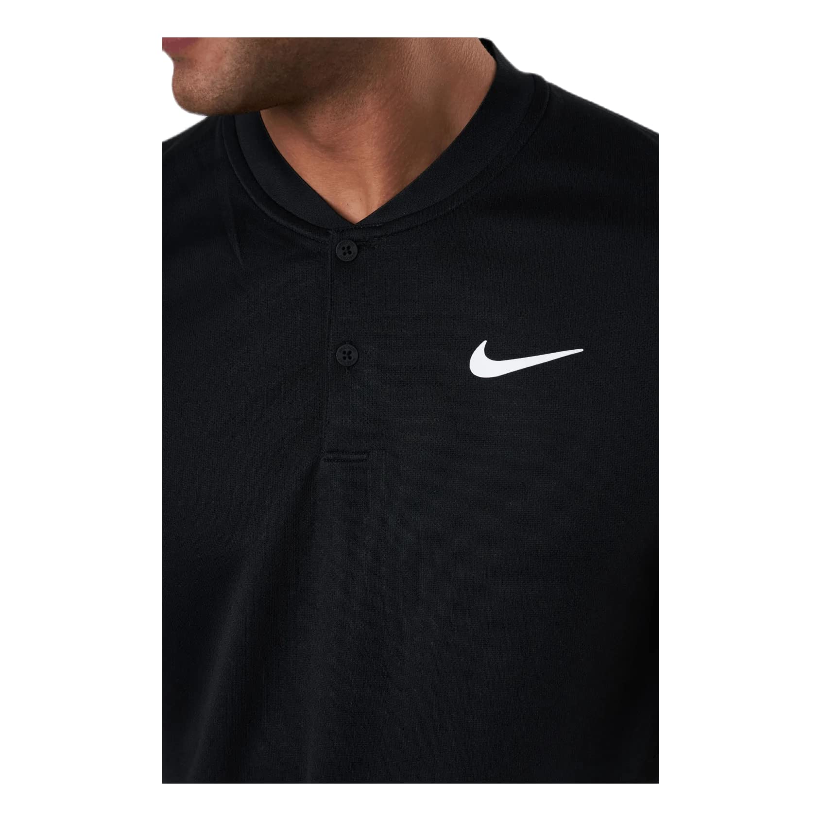 NikeCourt Dri-FIT Men's Tennis Polo (Black/White, Large)