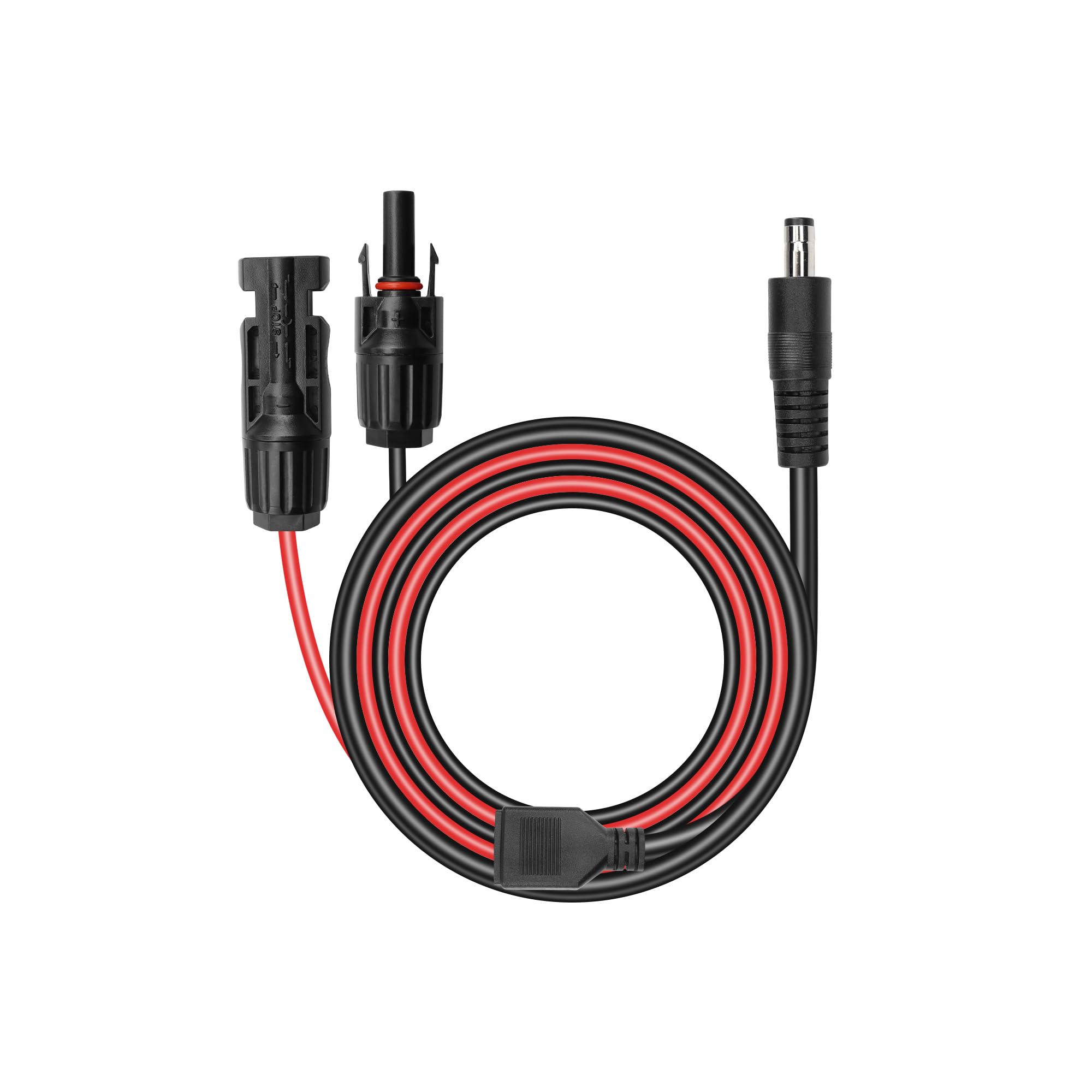 PNGKNYOCN Solar Panel Connectors to DC 5.5x2.1mm Extension Power Cable 14AWG Solar Panel Converter Cable for Solar Panel Charger and Portable Solar Generator(4.9FT)
