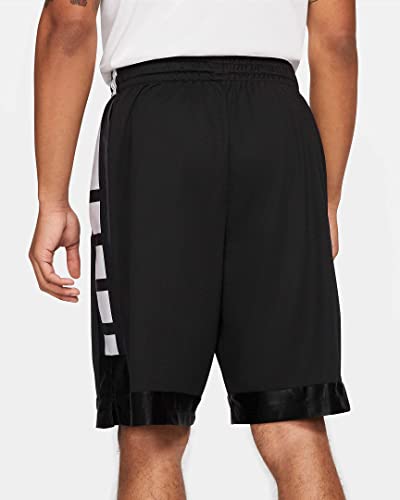 Nike Dri-FIT Elite Stripe Men's Basketball Shorts CV1748-010 (Black/Black/White), Large