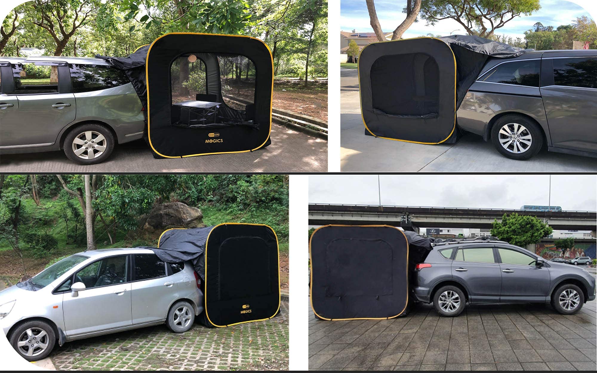 MOGICS Carsule | 2 Person Pop-Up Cabin for Cars | SUV Tent Tailgate