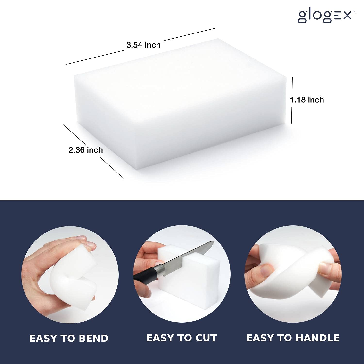 Melamine Sponge 50 Pack in Bulk Extra Durable, Magic Cleaning Sponges, Melamine Foam Eraser, Household Eraser for All Surfaces, Kitchen, Bathroom, Furniture, Leather, Floor and Walls