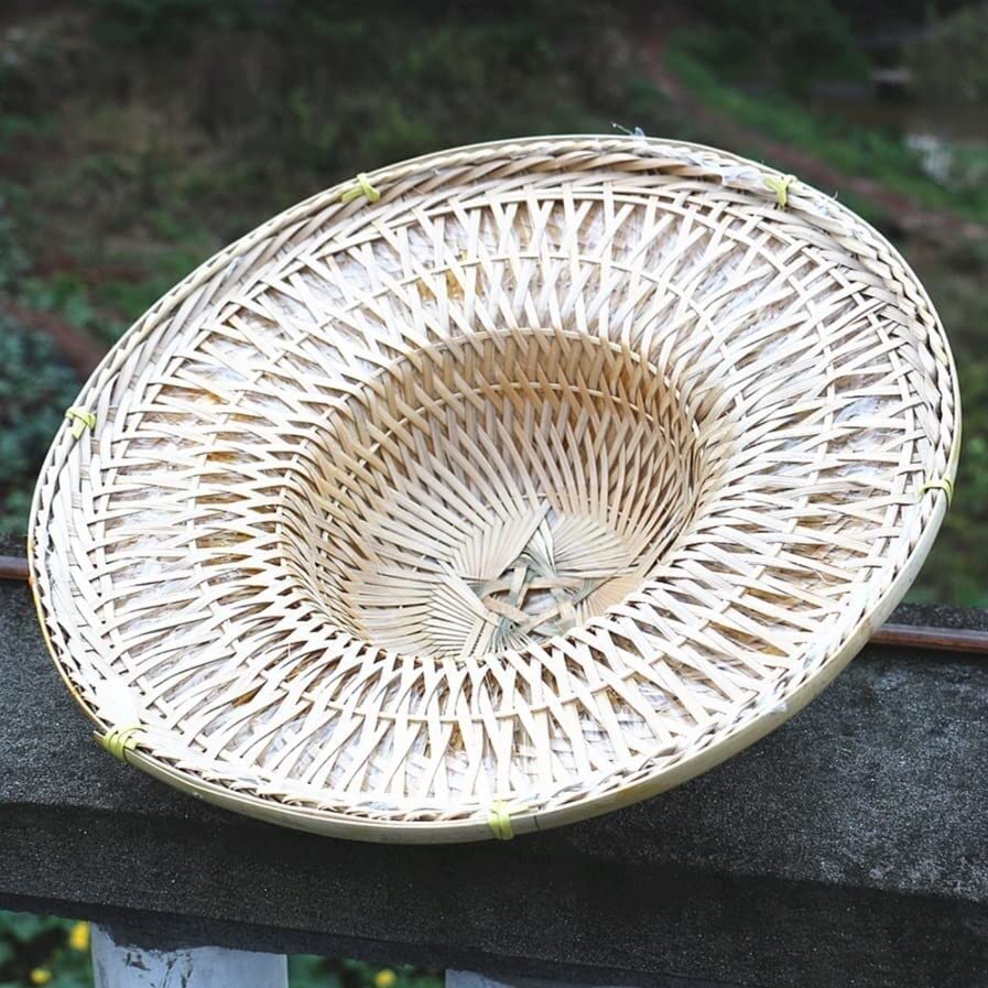 SPWGEDBS Handmade Hat Hat Men's Pointed Straw Hat Women's Rainproof and Sun Protection (Color : A, Size : 40cm) (Color : A, Size : 40cm)
