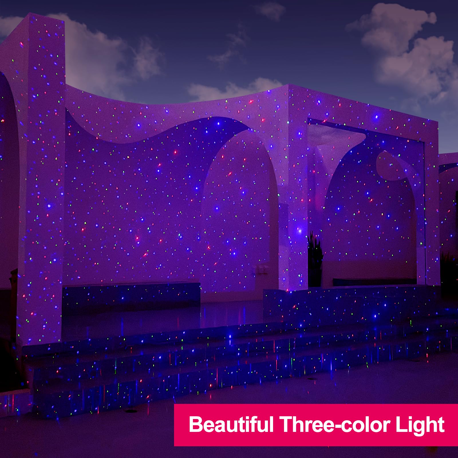Laser Christmas Projector Lights Outdoor, Christmas Decorations Stars Light Show, Holiday Projector Decorations for House/Garden/Party