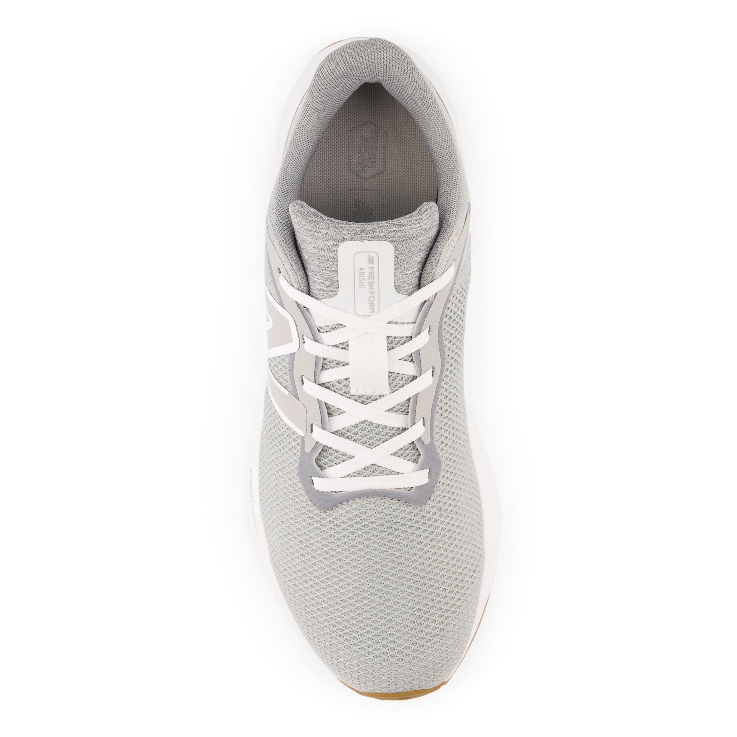 New Balance Men's Fresh Foam Arishi V4 Running Shoe, Grey/Gum, 10.5