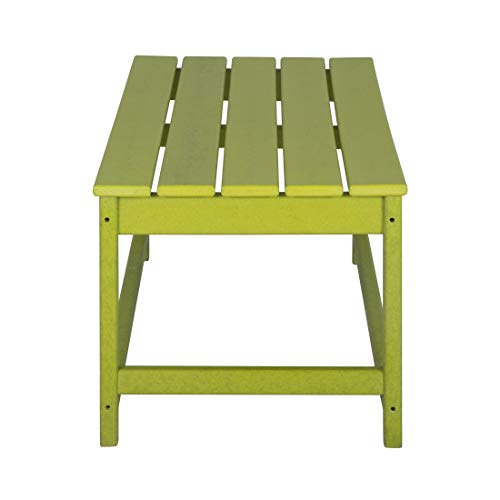 WestinTrends Malibu Outdoor Coffee Table, 35" x 17.5" All Weather Poly Lumber Patio Adirondack Coffee Table for Garden Lawn Porch Balcony, Lime