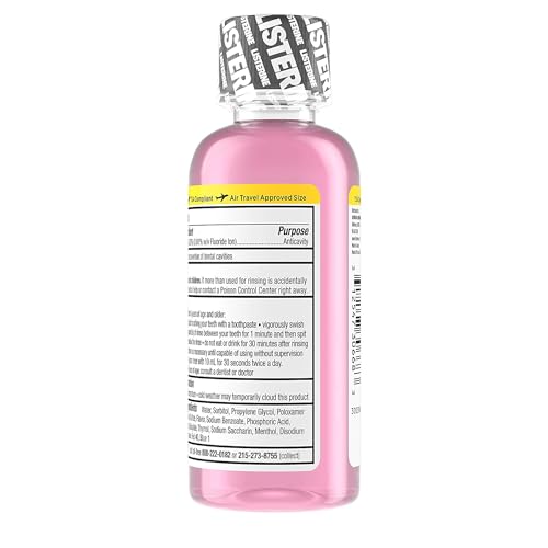 Listerine Total Care Zero Anticavity Mouthwash, Fresh Mint 3.2 oz (Pack of 12)