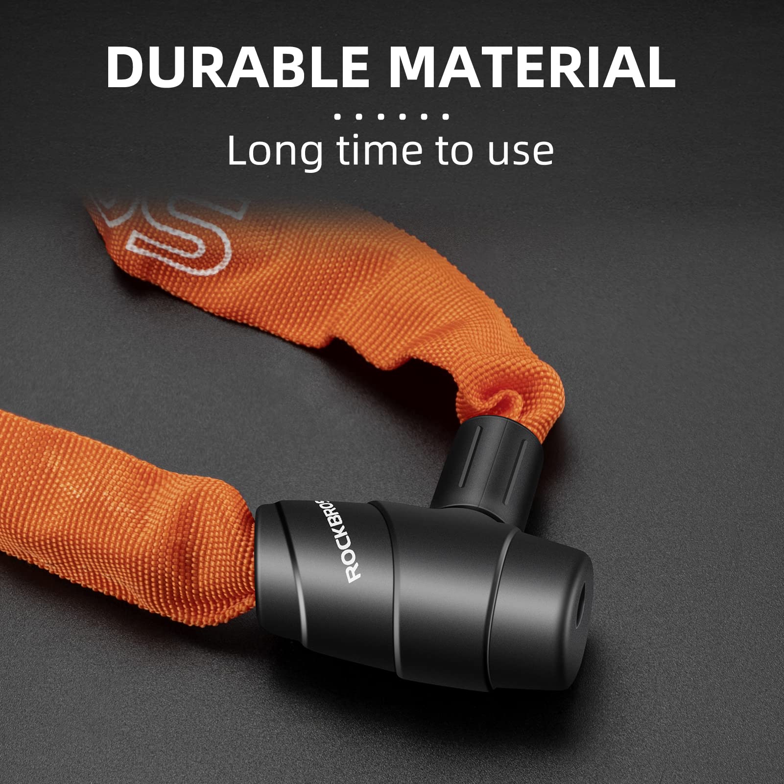 ROCKBROS Bike Lock Chain Bicycle Lock, Heavy Duty Anti Theft, 3 Ft Long, 5mm Thick Bike Chain Lock with Key Set, Cut Proof Security Scooter Lock Commuter Lock for Door, Gate, Fence, Grill