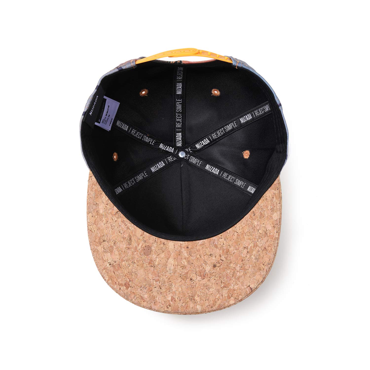 NUZADA Snapback Hats for Men Flat Bill Hat Hip Hop Style Originales Print Adjustable Flat Brim Baseball Cap Yellow