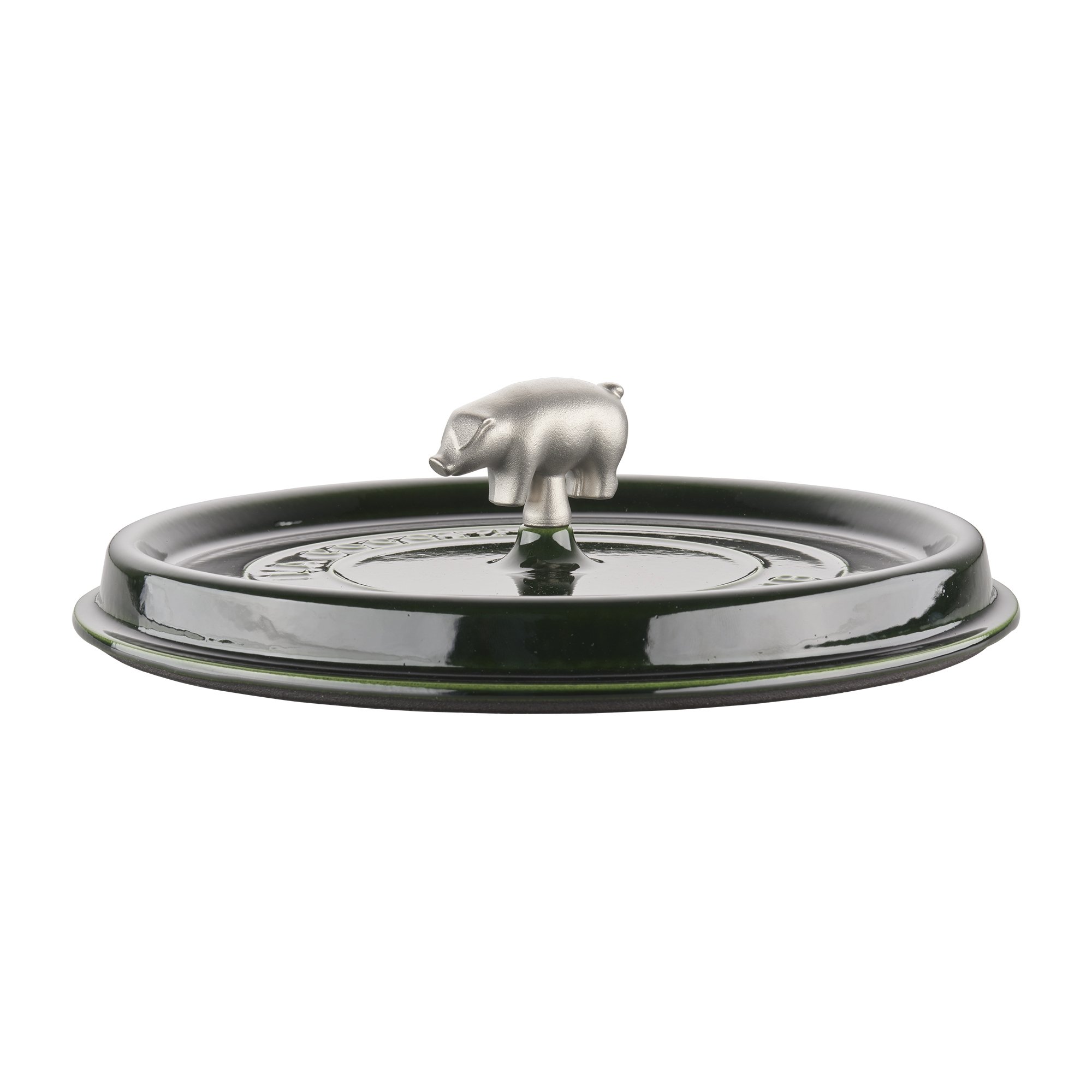 Staub Cast Iron 6-qt Cochon Shallow Wide Round Cocotte - Basil, Made in France