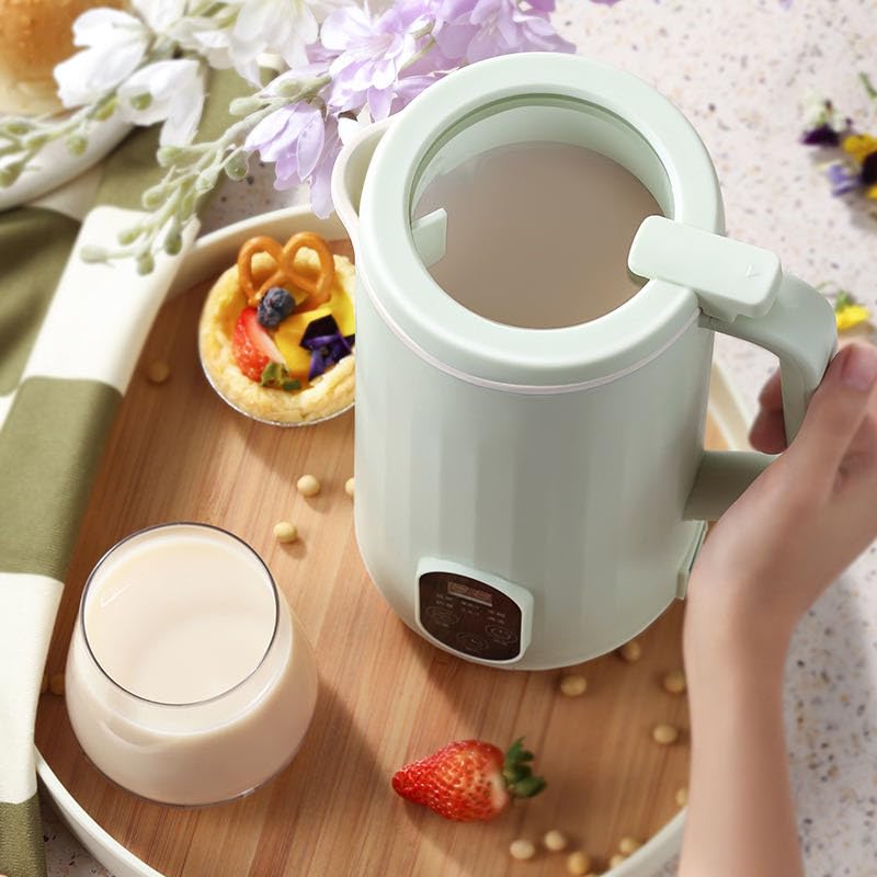 LMFUEN 800ML/27oz Stainless Steel Soy Milk Maker, Multifunctional Food Blender, Automatic Cleaning, Easy to Operate, Non-stick Pan, Large Capacity