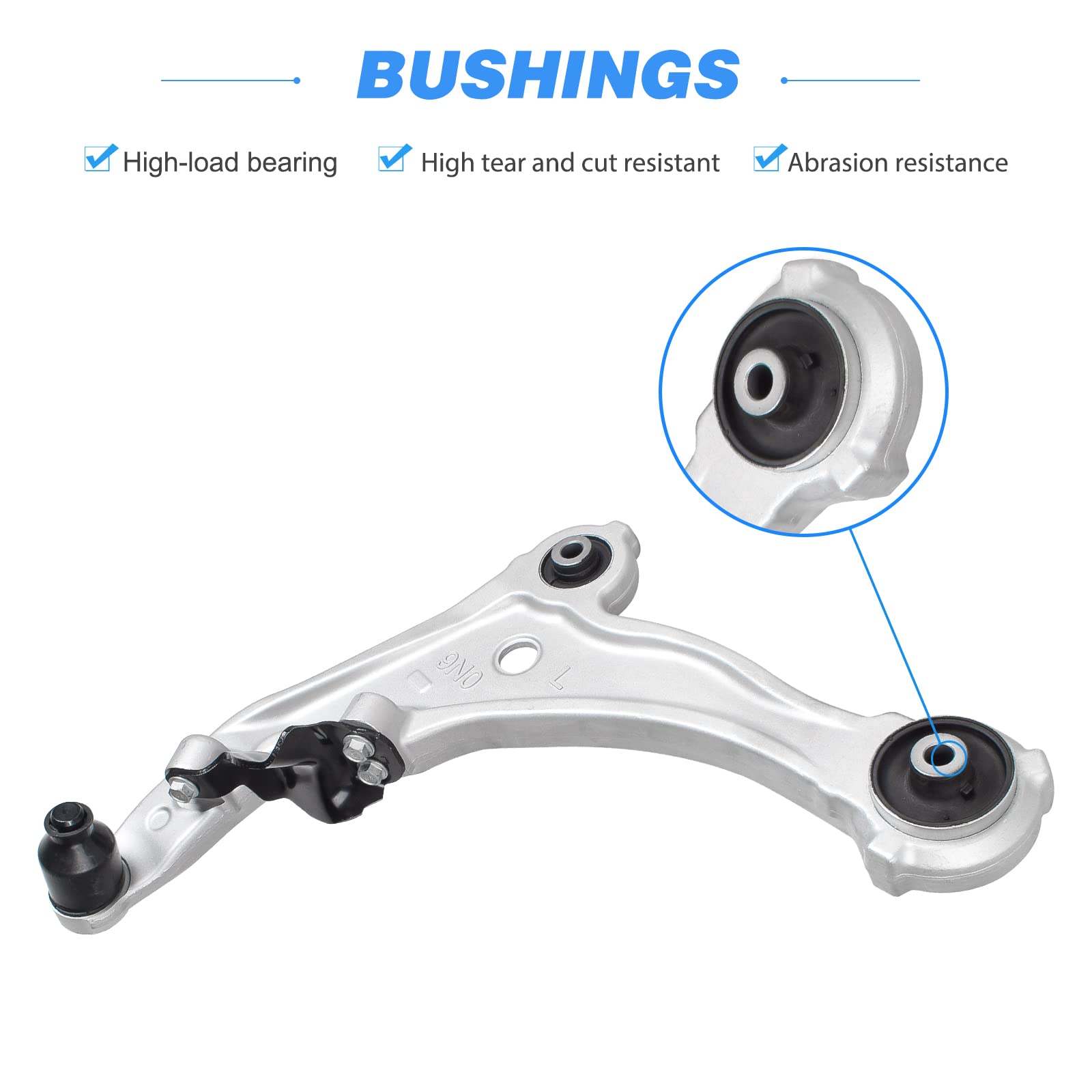 nifeida Pair Front Lower Control Arm & Ball Joint Assembly replacement for nissan maxima 2009-2014 Driver and Passenger Side K622054 K622059