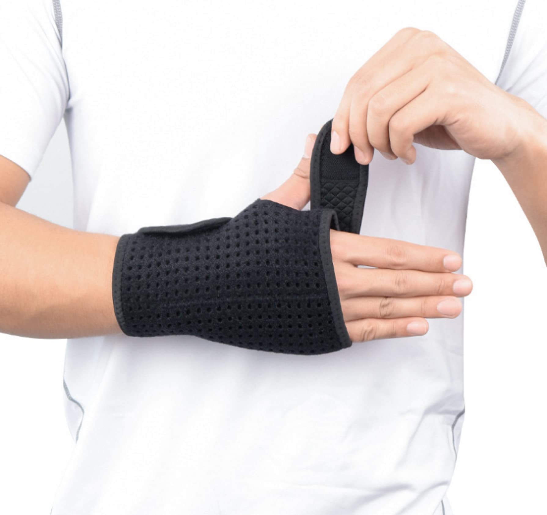 NiftyPlaza Wrist Brace, Wrist Support Strap Protector Gym Band Weight Equipment Workout Fitness Exercise Belt Adjustable Sport Protector Wrist Support (Right Hand)