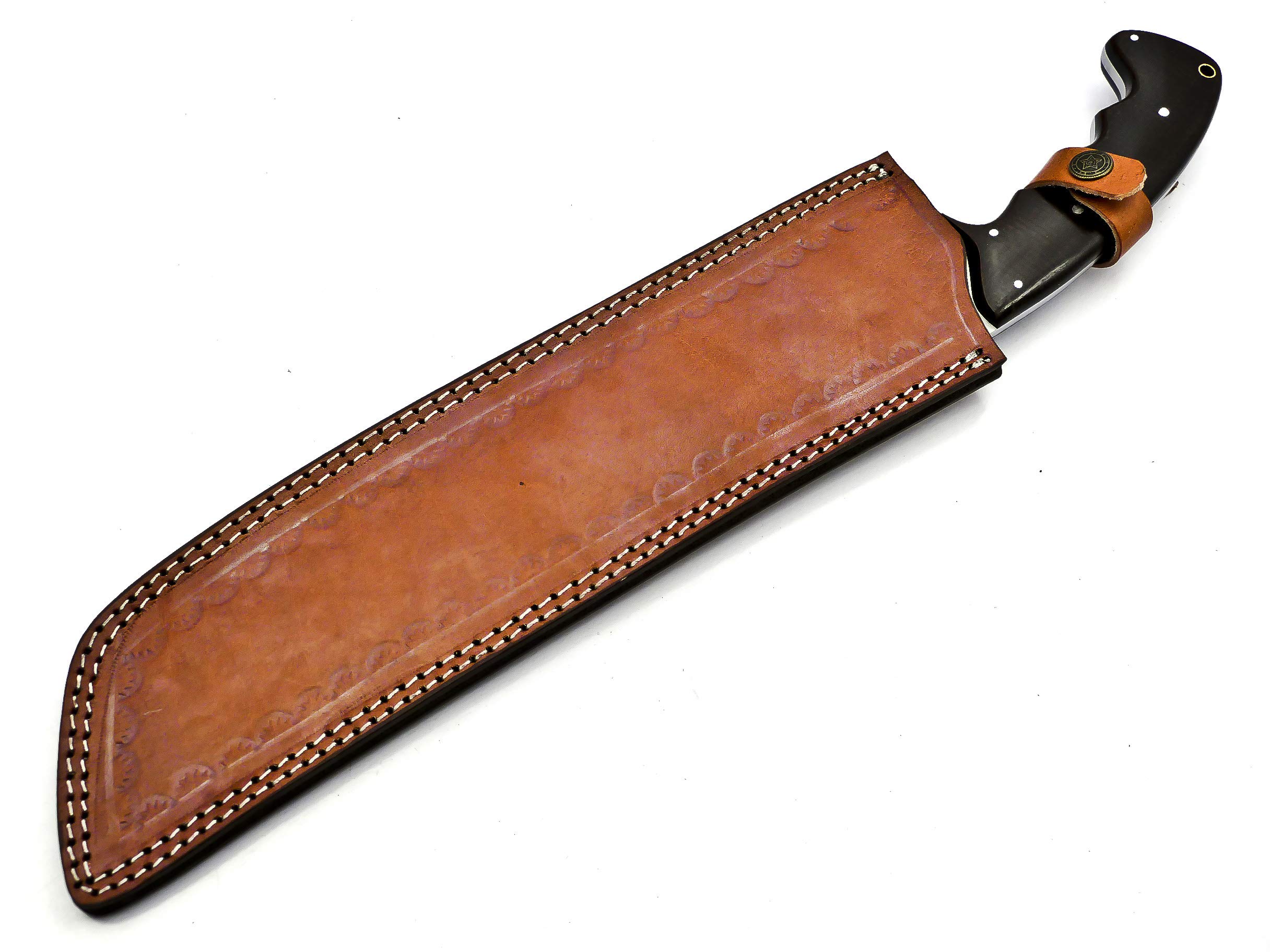 Nooraki 18" Handmade Machete Knife | Full Tang Hunting Knife Made Using Chrome Vanadium Stainless Steel, Camping knife with Micarta Handle and Leather Sheath