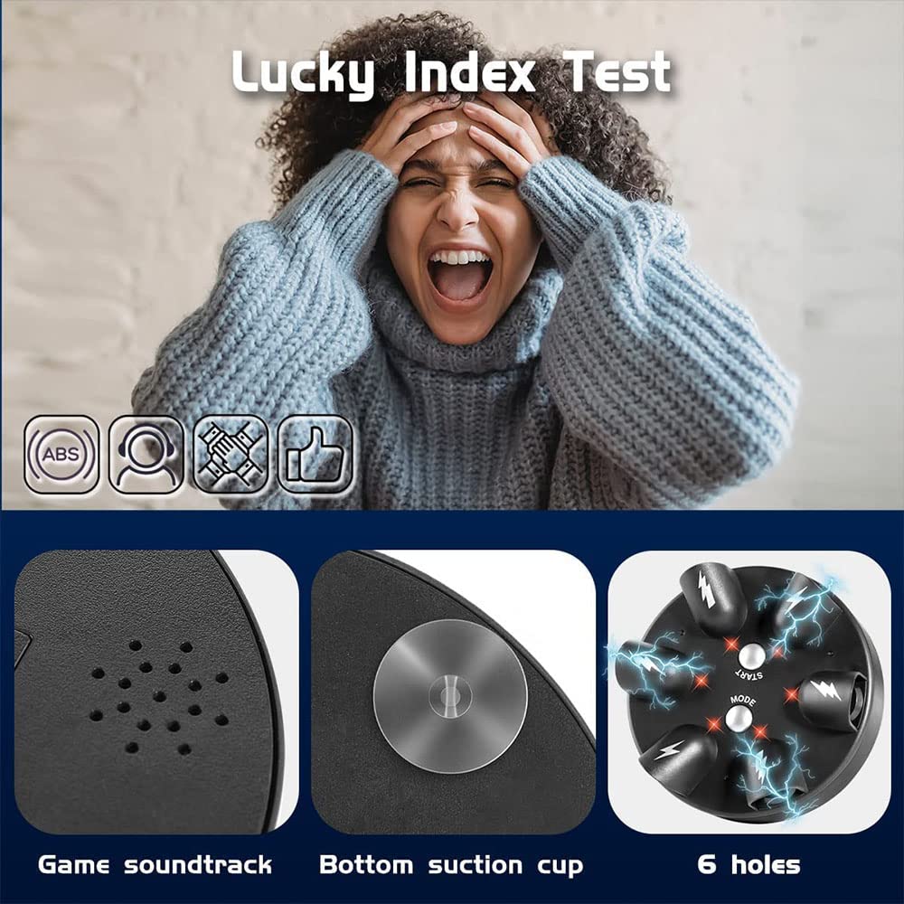Shock Roulette Party Game - Electric Finger Lie Detector, Interesting Polygraph Party Game Toy, Finger Shock Game for Family Party, Finger Shock Roulette,Decompression Funny Toy for 2-6 Palyers